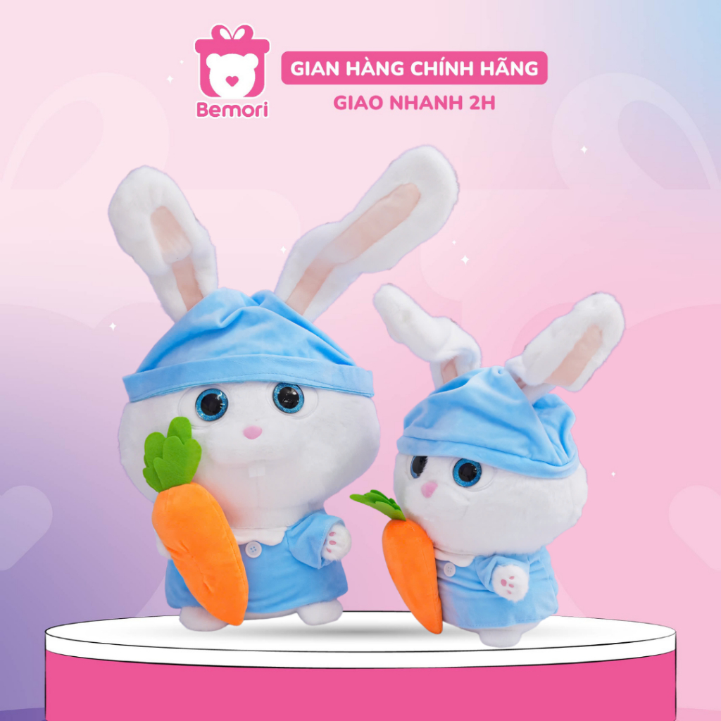 Gấu bông thỏ snowball bộ xanh Bemori thú nhồi bông thỏ đẳng cấp thú ...