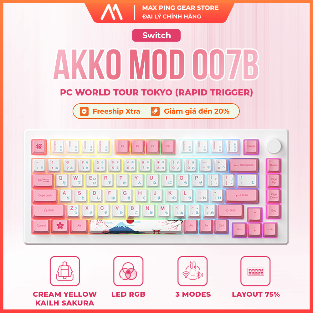 [HỎA TỐC] Bàn phím cơ AKKO Mod007B PC World Tour Tokyo ( Rapid Trigger ...