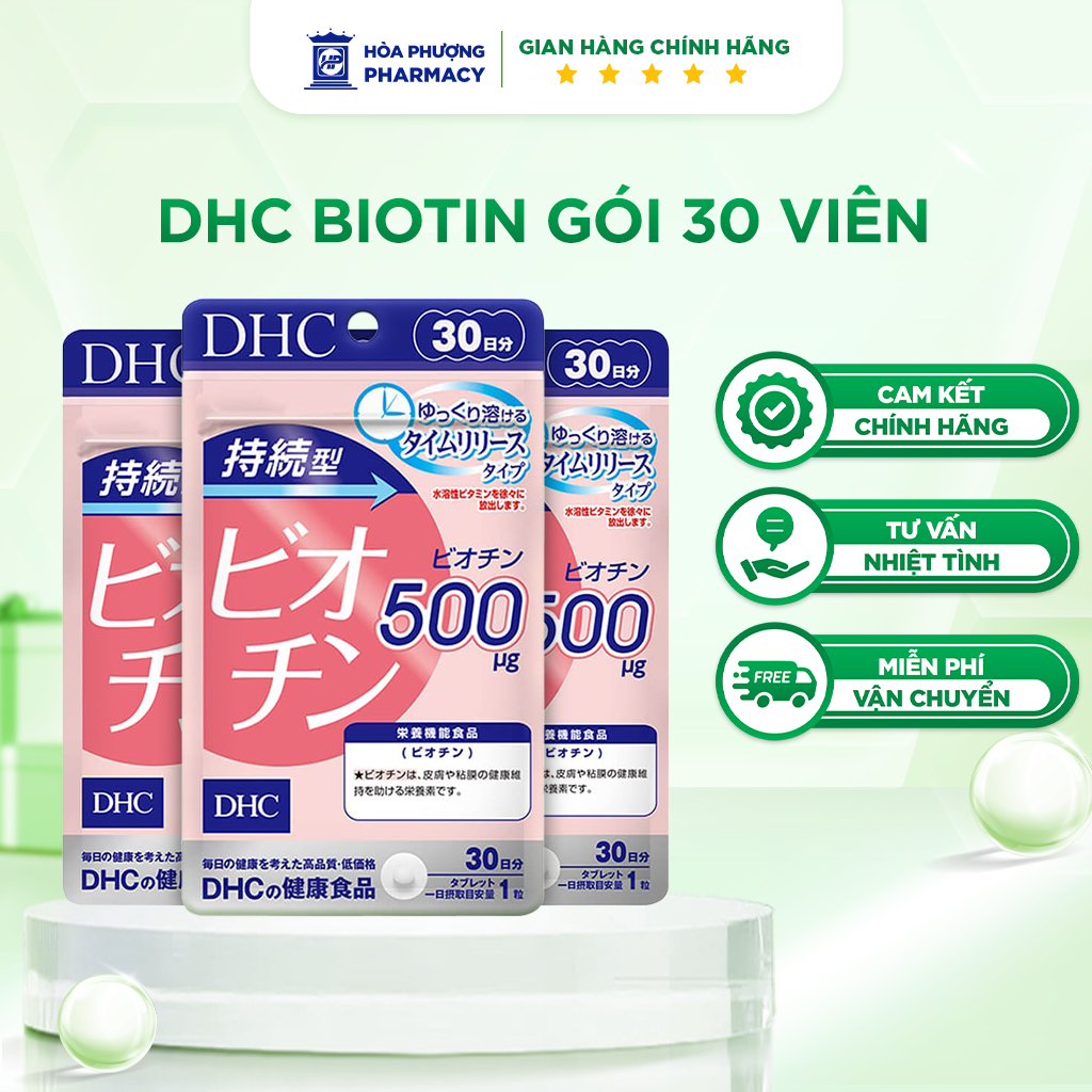 Viên uống Biotin DHC Nhật Bản ngăn rụng tóc, hỗ trợ mọc tóc 30 ngày Sustained Release Biotin DHC ...