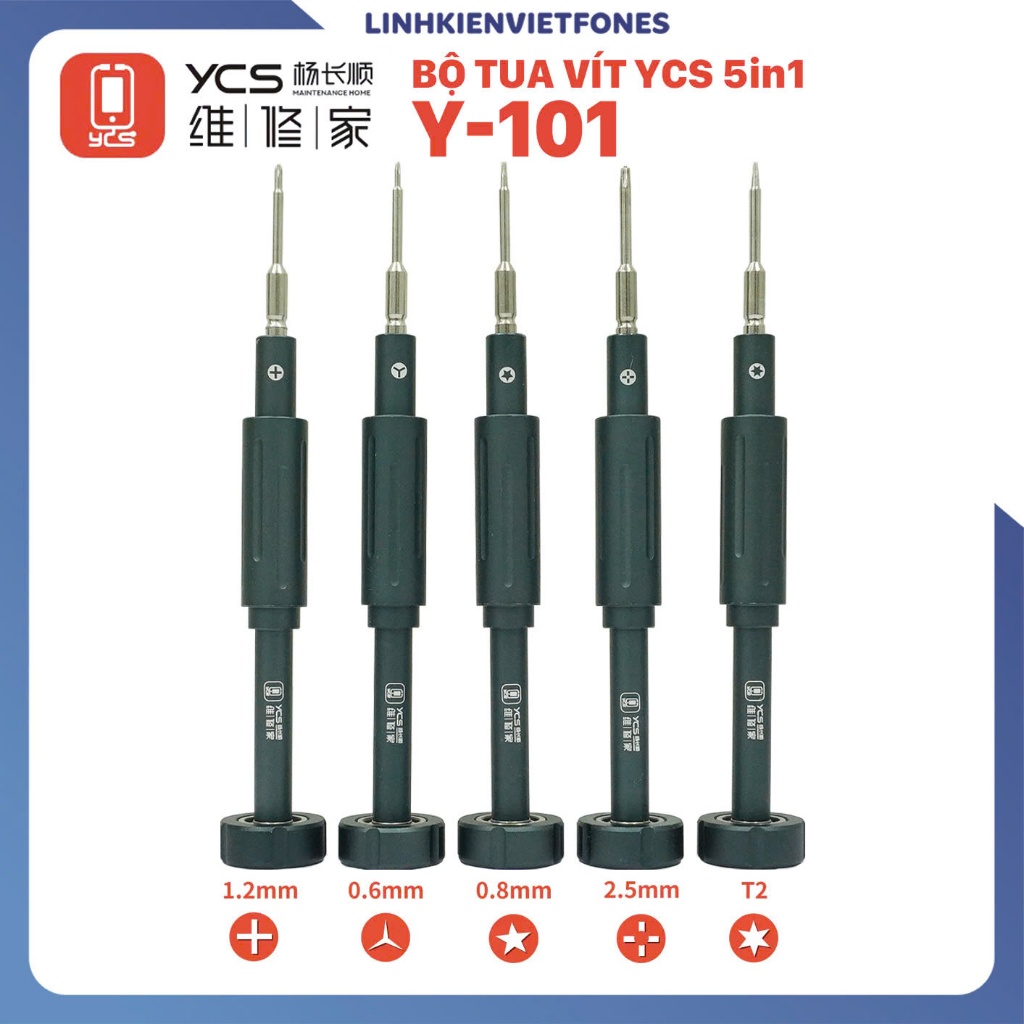 Bộ 5 cây tua vít thép siêu cứng 2D YCS Y-101 | Shopee Việt Nam