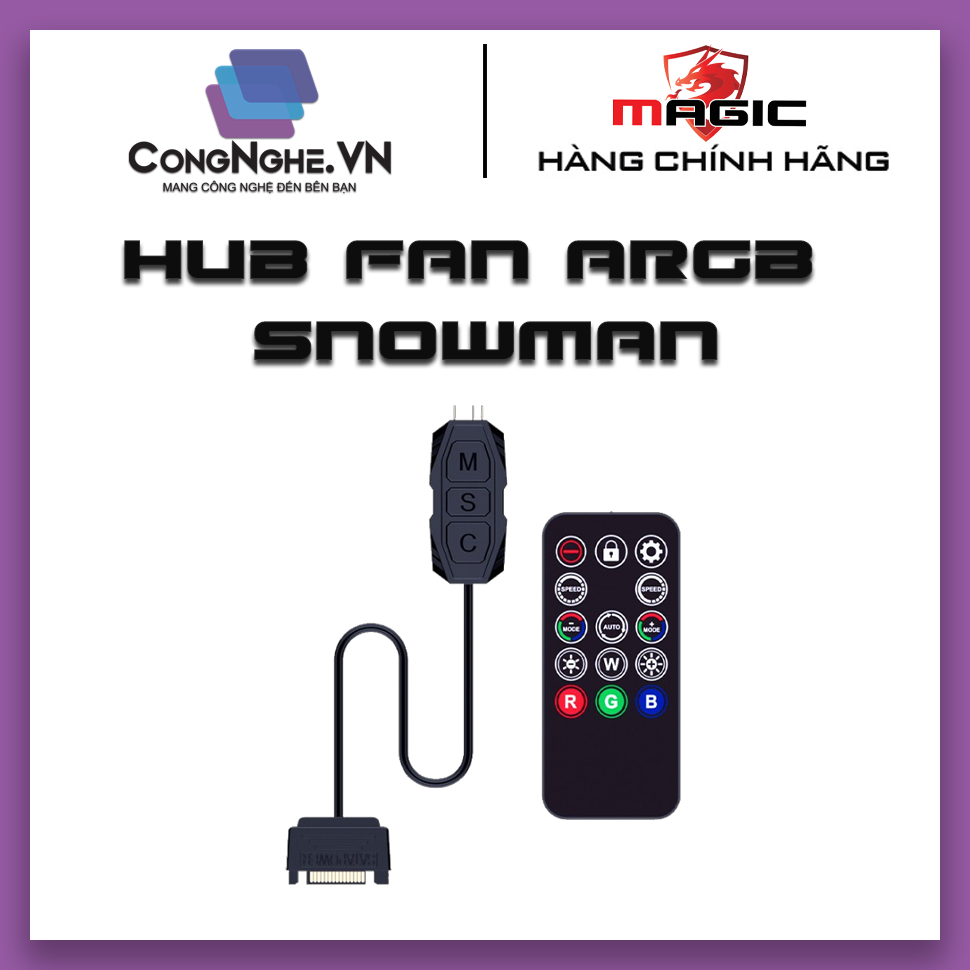 Bộ điều khiển HUB FAN ARGB SNOWMAN | Shopee Việt Nam