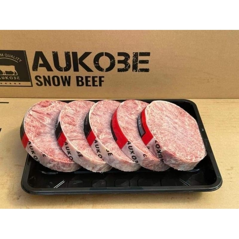 LÕI VAI BÒ AUKOBE ÚC 1KG , thịt & mỡ đan xen, thịt mềm, béo ngọt, thơm ...