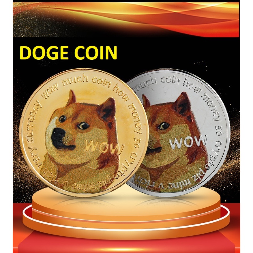 Đồng xu Doge coin (DOGE) mạ vàng có hộp đựng, bộ sưu tập Crypto đường ...