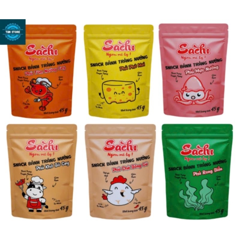 Bánh Tráng Nướng Snack Sachi - Mix Vị Tất Cả Các Loại (Combo 10 gói ...