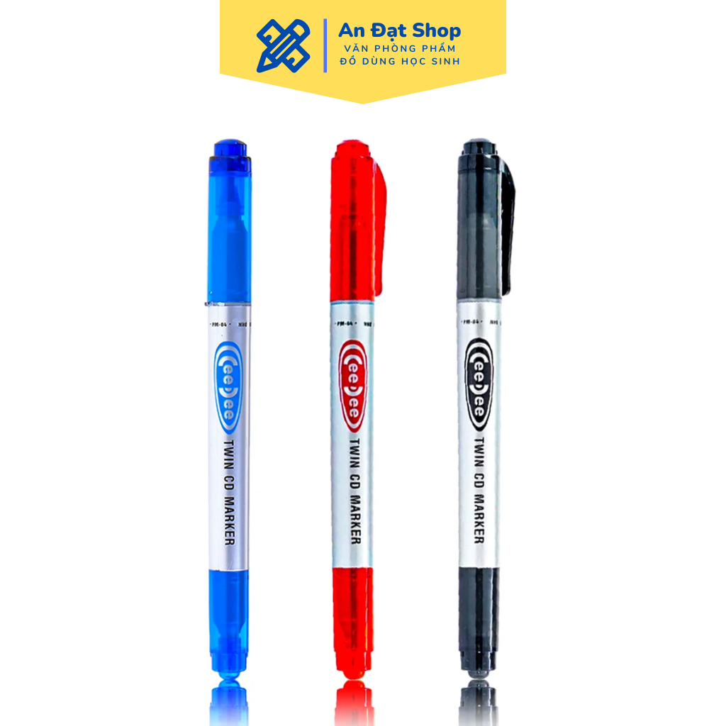 Bút lông dầu Thiên Long PM-04, bút lông dầu nhỏ 2 đầu TL PM04, bút lông ...