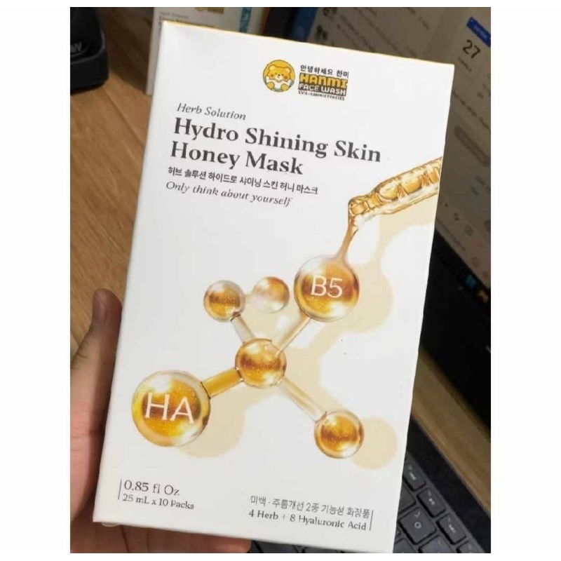 MẶT NẠ MẬT ONG HANMI HYDRO SHINING SKIN HONEY MASK HỘP 10 MIẾNG | Shopee Việt Nam