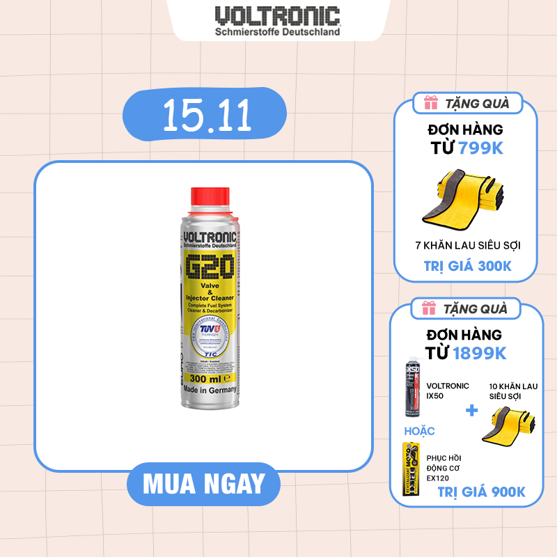 PHỤ GIA VỆ SINH HỆ THỐNG XĂNG NHẬP KHẨU VOLTRONIC G20 VALVE AND INJECTOR CLEANER - VOLTRONIC ...