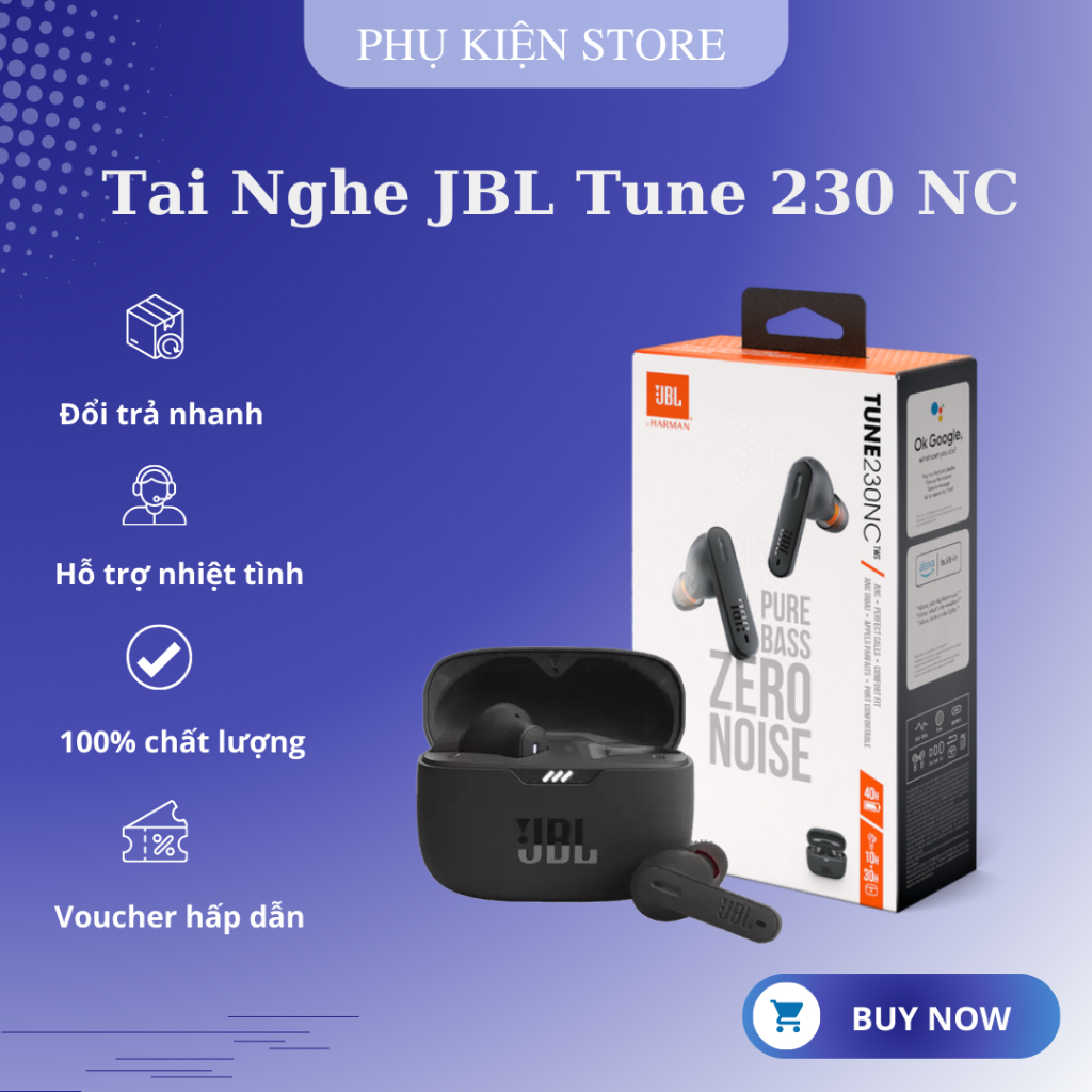 Tai nghe bluetooth JBL Tune 230 NC Thiết Kế Thông Minh, Chất Bass Cực ...