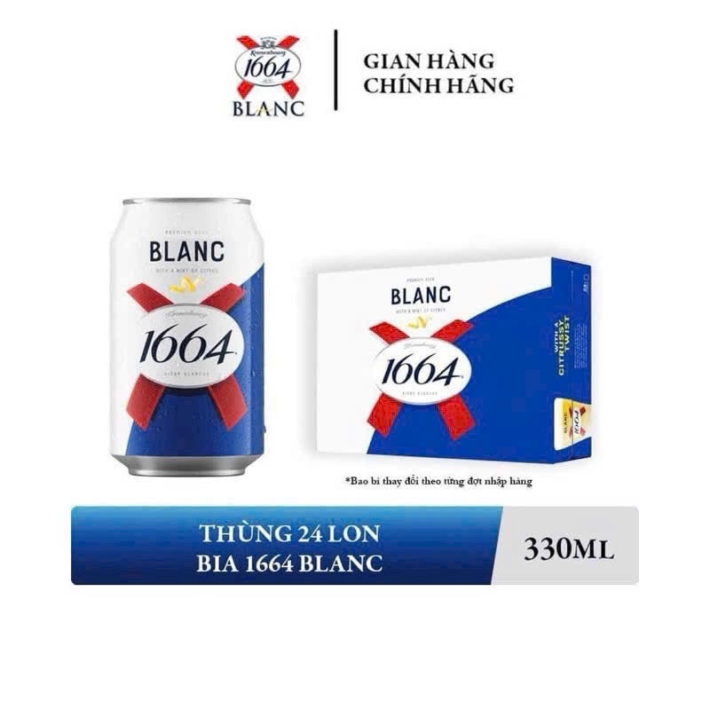 Thùng 24 lon Bia Blanc 1664 330ml | Shopee Việt Nam