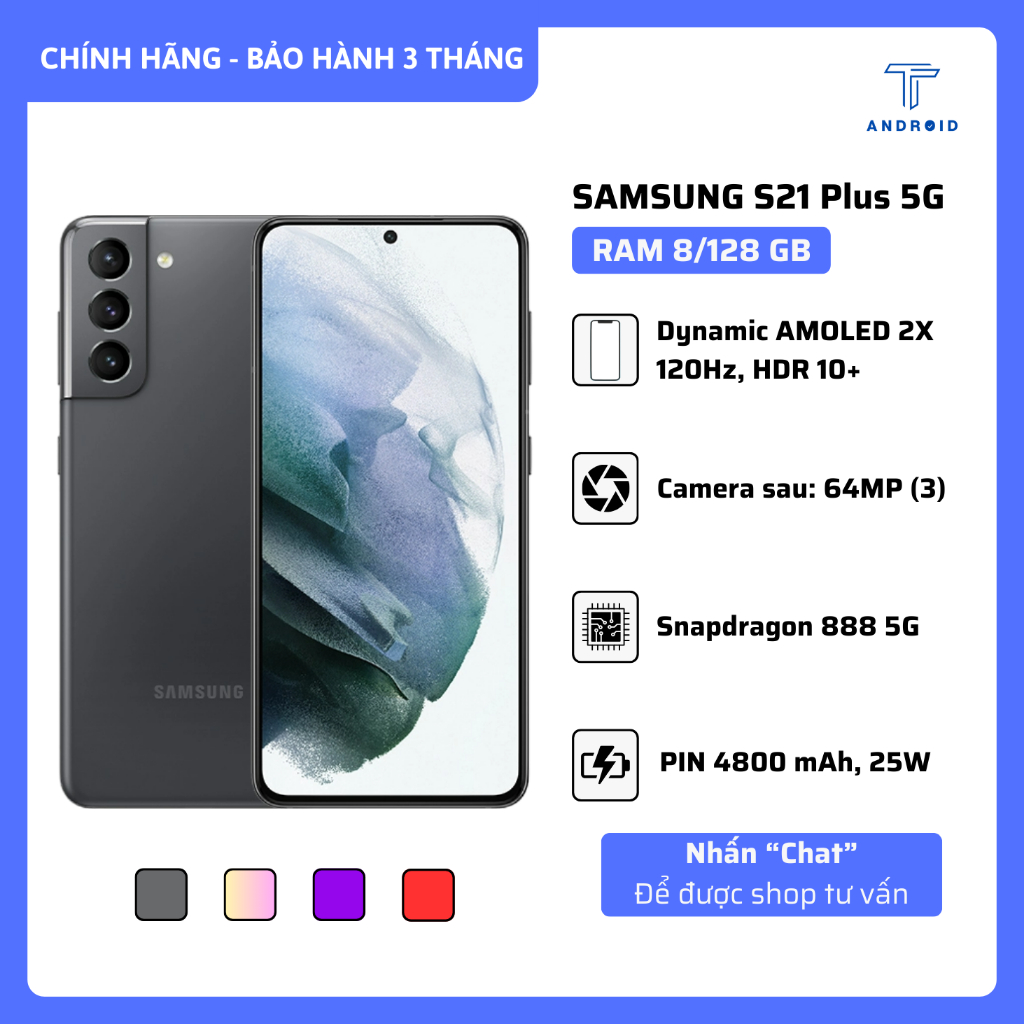 Điện thoại Samsung Galaxy S21 Plus - Màn AMOLED 120Hz - RAM 8/128GB ...