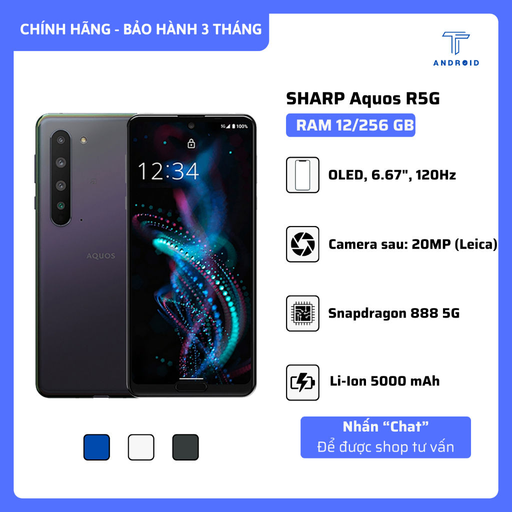 Điện Thoại Sharp R5G RAM 12/256 GB - Pin 5000 mAh - Chiến Game Khủng ...