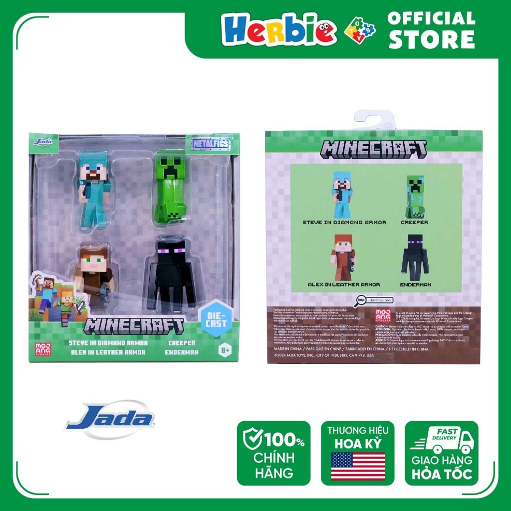 Đồ Chơi Mô Hình Sưu Tầm JADA TOYS Nano Minecraft Minecraft (4 Packs ...