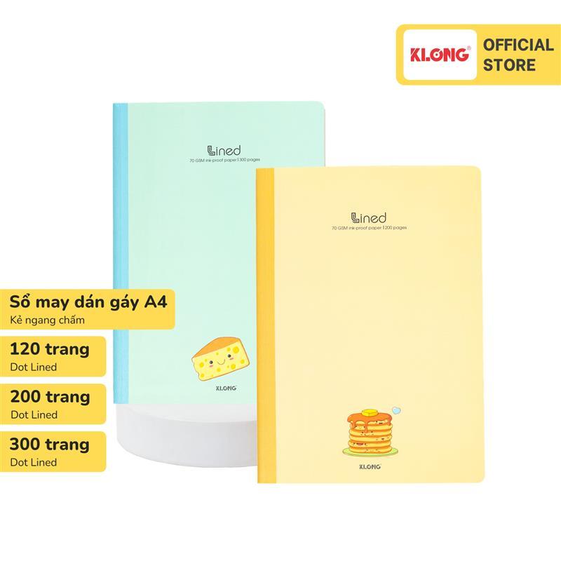 Sổ kẻ ngang may dán gáy KLONG A4 70GSM 120 200 300 trang | Shopee Việt Nam