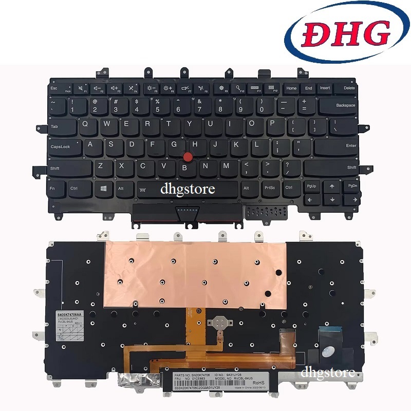 Bàn phím laptop Lenovo Thinkpad X1 Carbon Gen 4, Carbon X1 Gen 4, Type ...