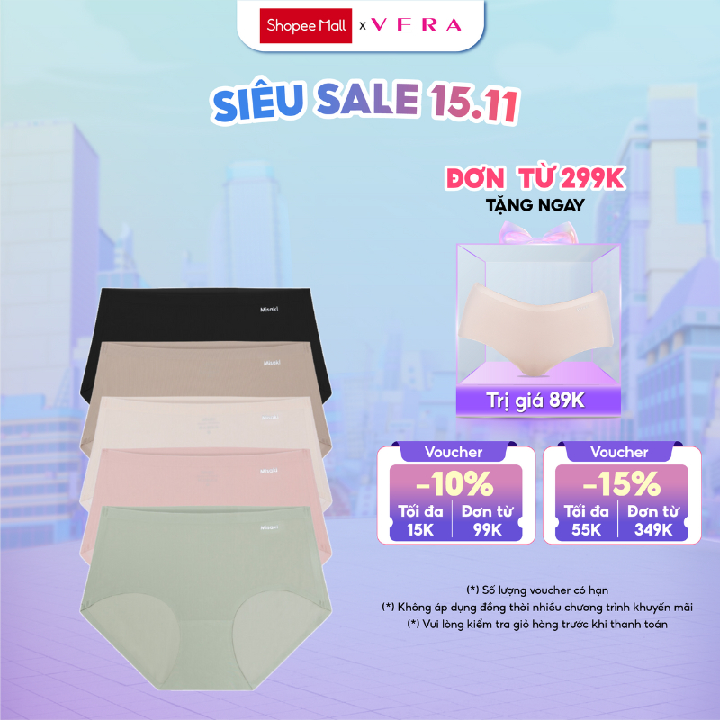 Combo 5 Quần lót nữ Misaki seamless lưng cao không viền ôm sát che khuyết điểm - M1017 | Shopee ...