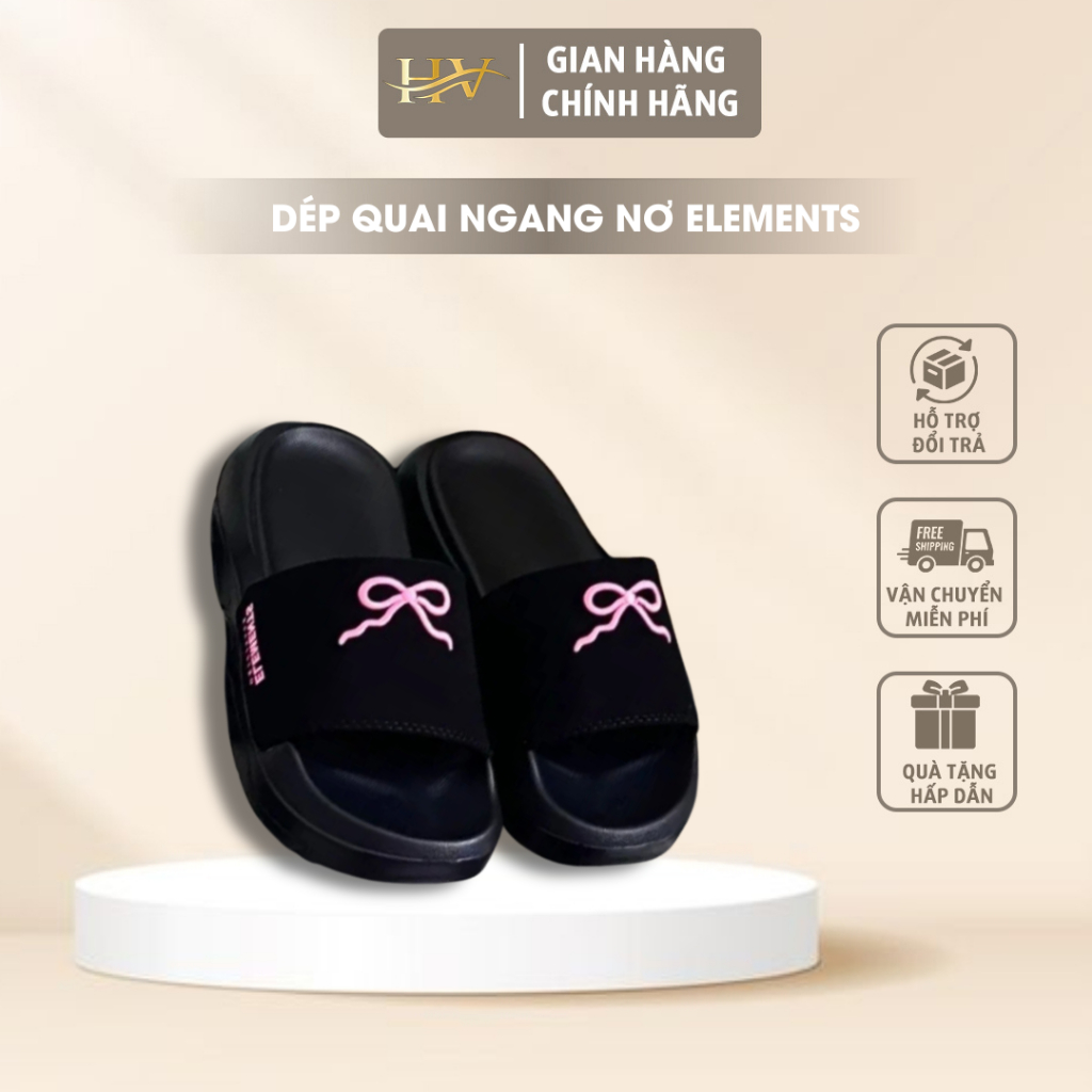 Dép Quai Ngang Nơ Xinh Xắn Elements Silde Chunky Thêu Nơ Đế Cao 5cm Êm Chân - Dép Quai Ngang Nam ...