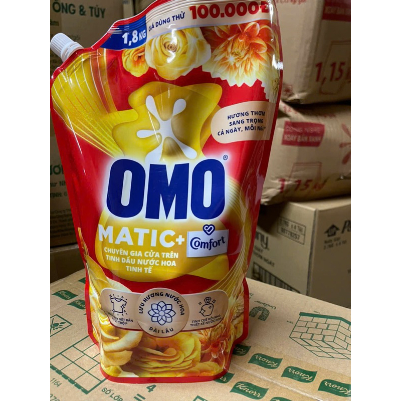 Nước Giặt Omo Comfort Tinh Dầu Thơm 1.8kg | Shopee Việt Nam