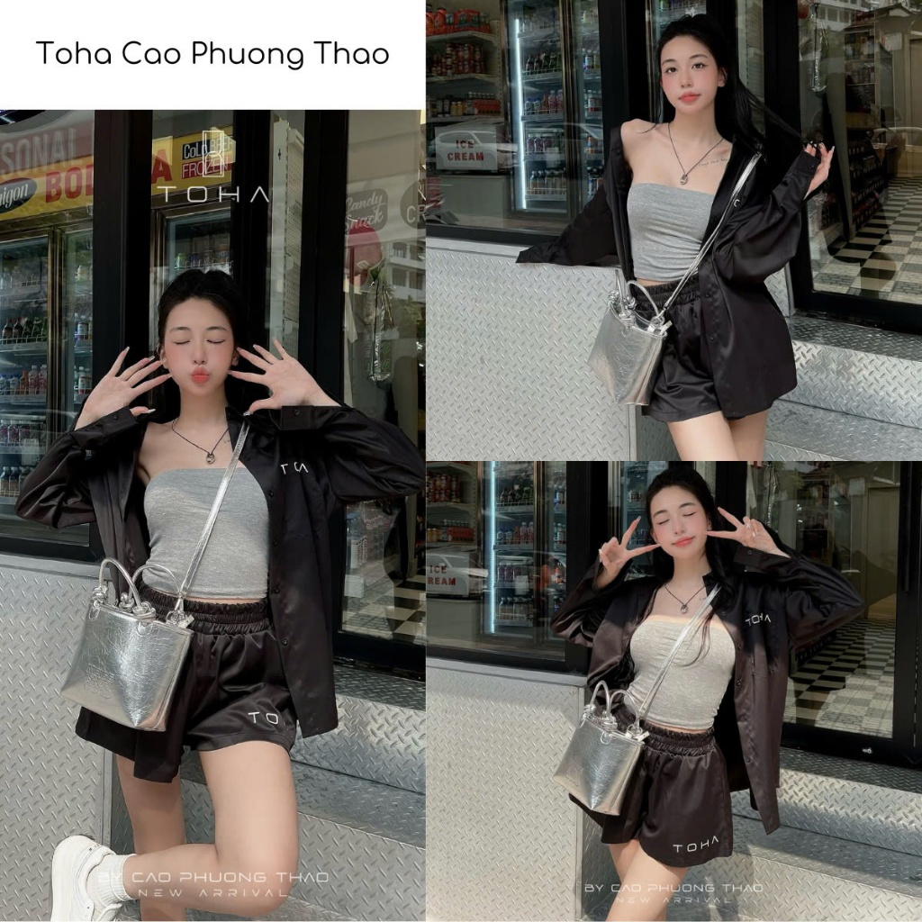 [ NEW STORE ] Set Short 3 Món áo Sơ Mi In Chữ Toha BY TOHA CPT | Shopee Việt Nam