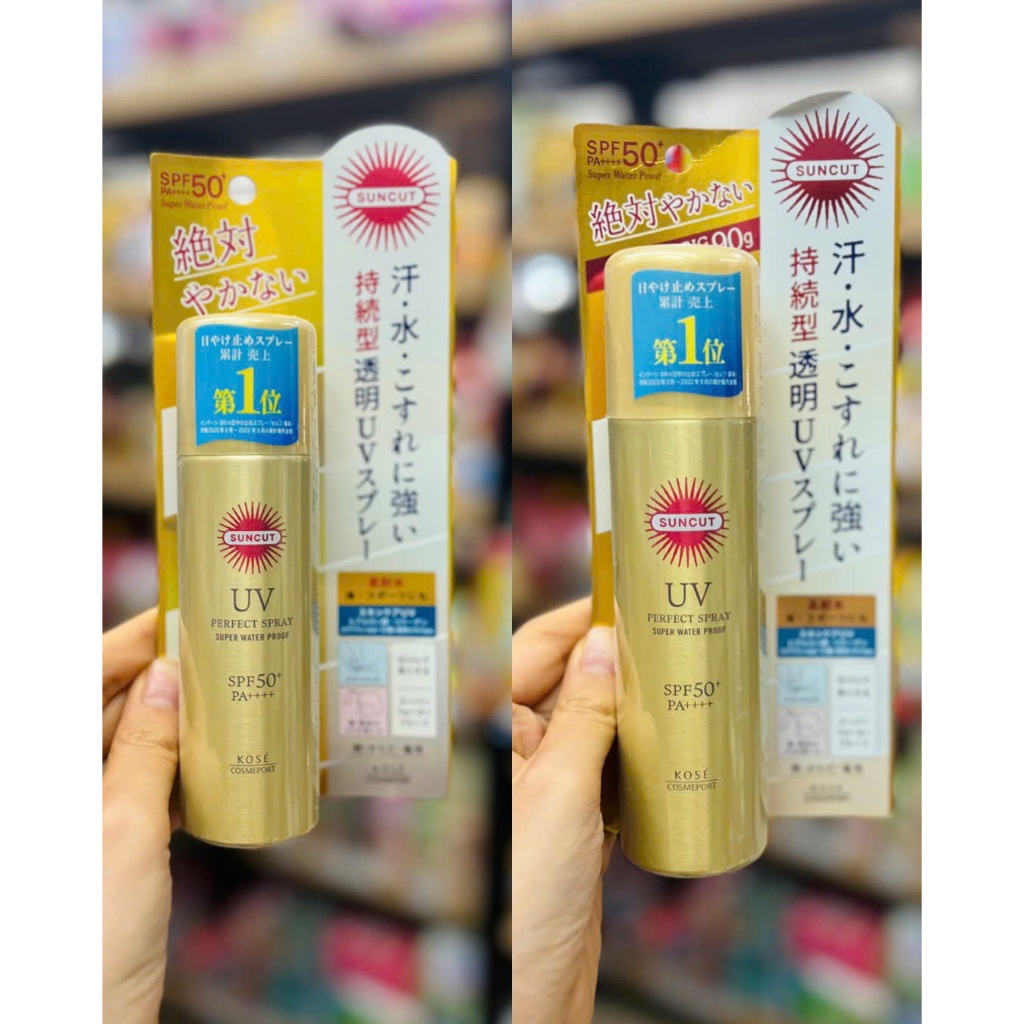 Xịt chống nắng suncut perfect - 90g và 60g Suncut uv spray super water proof | Shopee Việt Nam