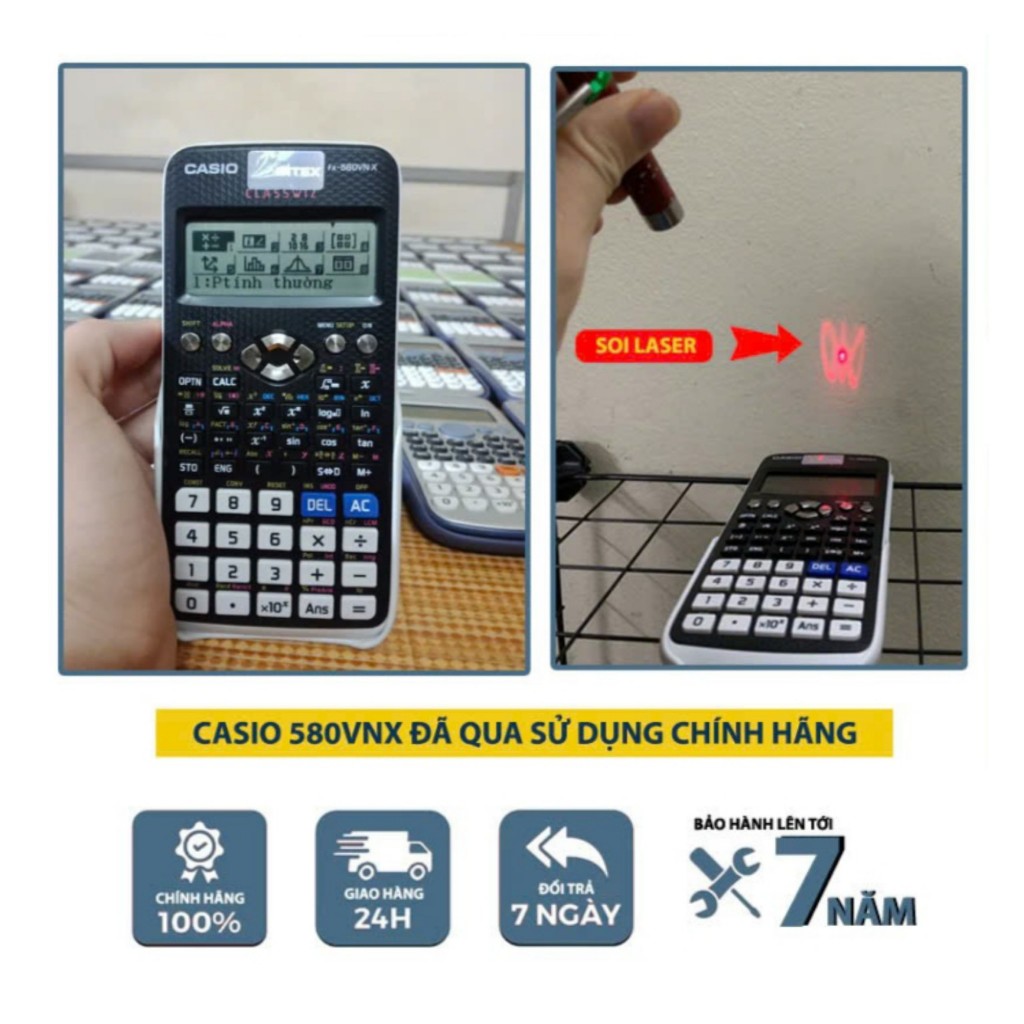 [Chính Hãng] Máy tính Casio 580VNX Cũ ( Độ Mới 75-99% ) | Shopee Việt Nam