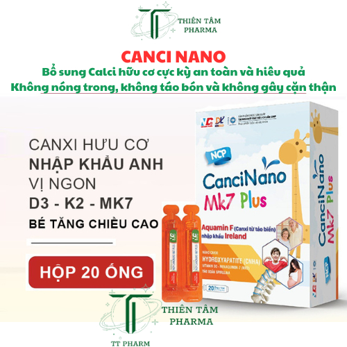 CANXI NANO Bổ Sung Canxi Vitamin D3K2 MK7 PLUS Magie Kẽm Giúp Phát Triển Hệ Xương Tăng Chiều Cao ...