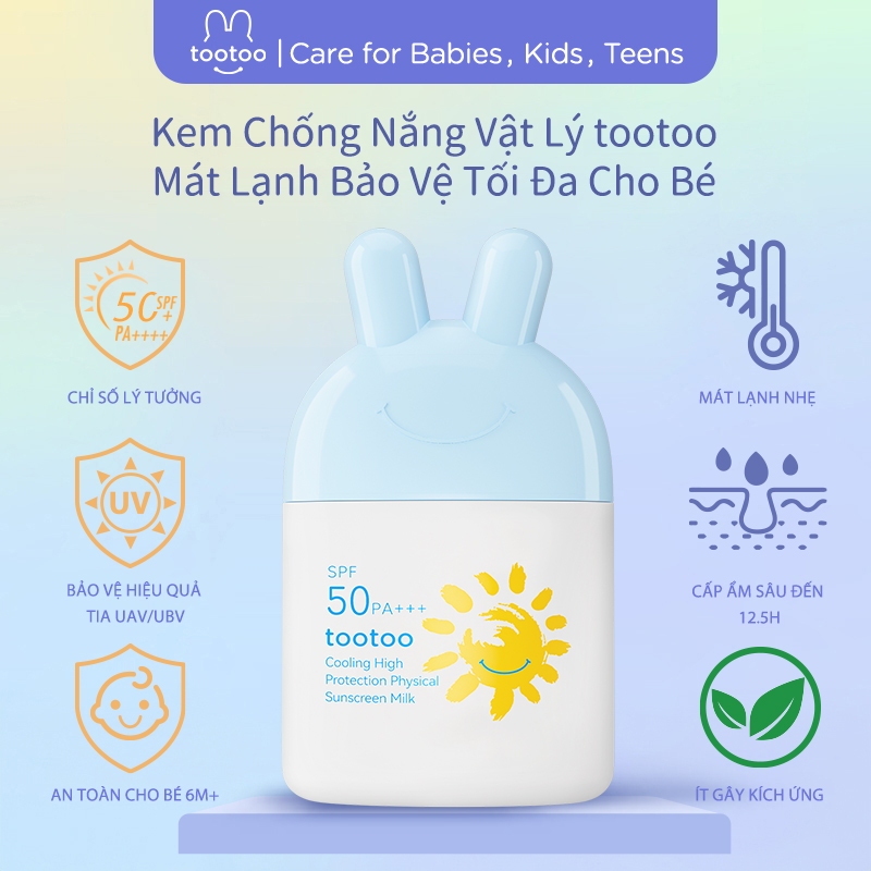 Kem Chống Nắng Vật Lý Cho Bé tootoo SPF50/PA+++ Mát Lạnh Bảo Vệ Tối Đa ...