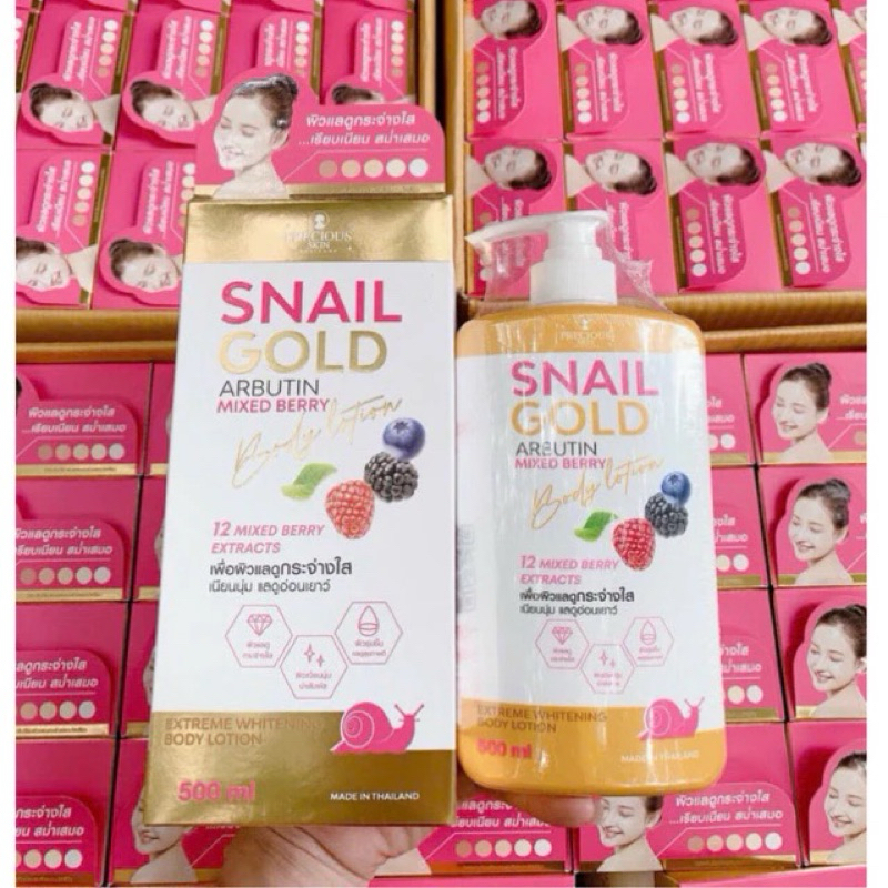 Sữa dưỡng thể body Snail Gold Arbutin Mix Berry Body Lotion Precious ...