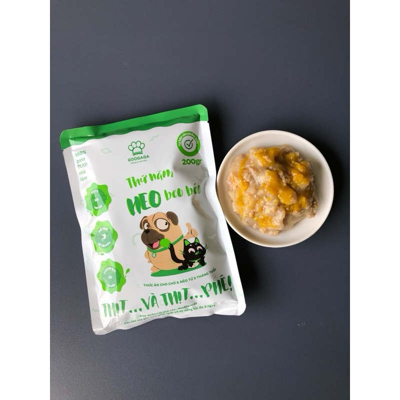 Pate Chó & Mèo _ Vị Heo. Pate Tươi Googaga 160gr cho các Boss yêu ...