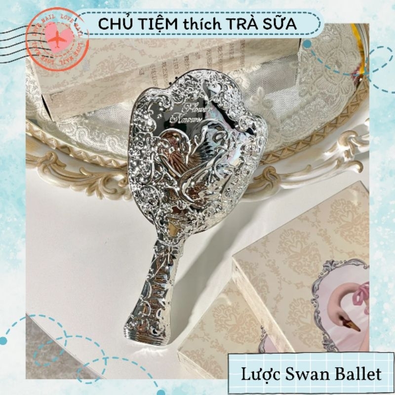 (Sẵn- Hỏa Tốc HCM) Lược Chải Tóc Swan Ballet Flower Knows Thiên Nga ...