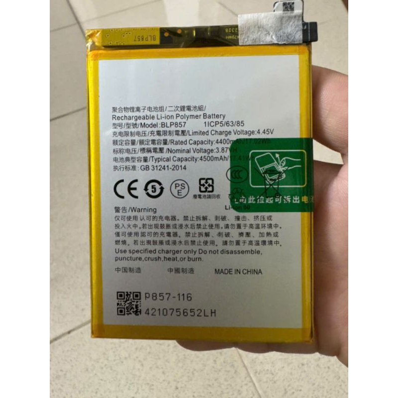 Pin oppo realme GT NEO/Realme Q3 pro BLP857 bảo hành 6 Tháng | Shopee ...