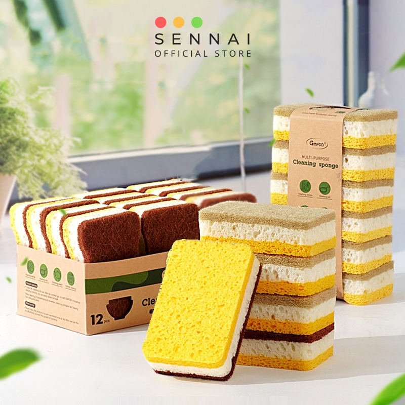 Set 6 Miếng Rửa Chén Kháng Khuẩn SenNai Mẫu 2025, 90 Ngày Không Nhàu Không Nát, Êm Dịu Da Tay ...