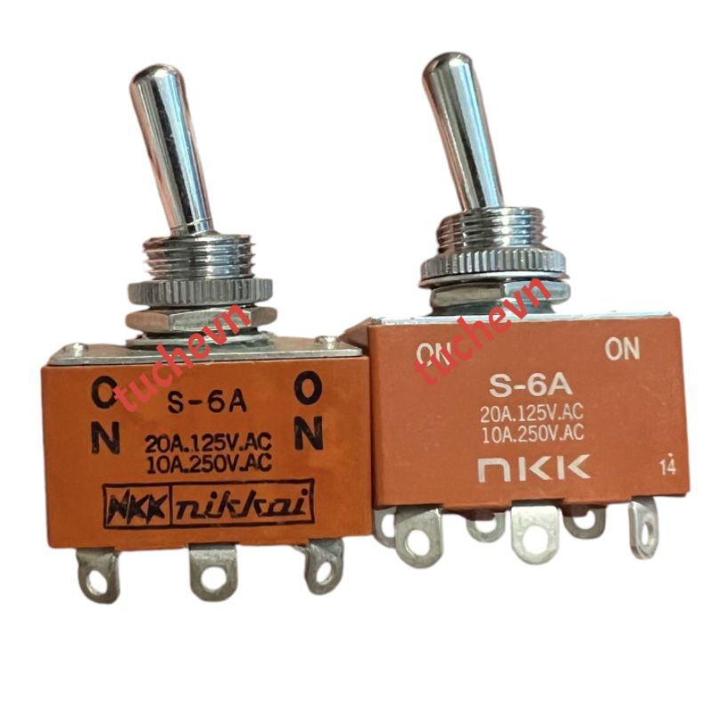 Công tắc gạt Nhật Bản Nikkai NKK S-6A, 10A/250VAC 20A/125VAC/30VDC ...