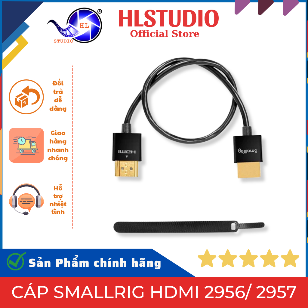 Cáp HDMI 4K SmallRig 2956/2957 Dành Cho Máy Ảnh DSLR, Màn Hình, Bộ Phát ...