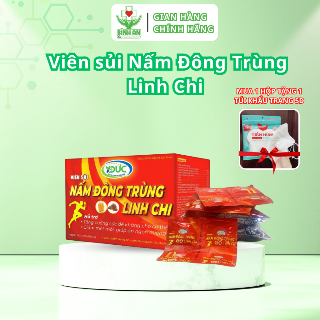 Viên sủi Nấm Đông Trùng Linh Chi tăng cường đề kháng, giảm mệt mỏi - NT Bình An. | Shopee Việt Nam