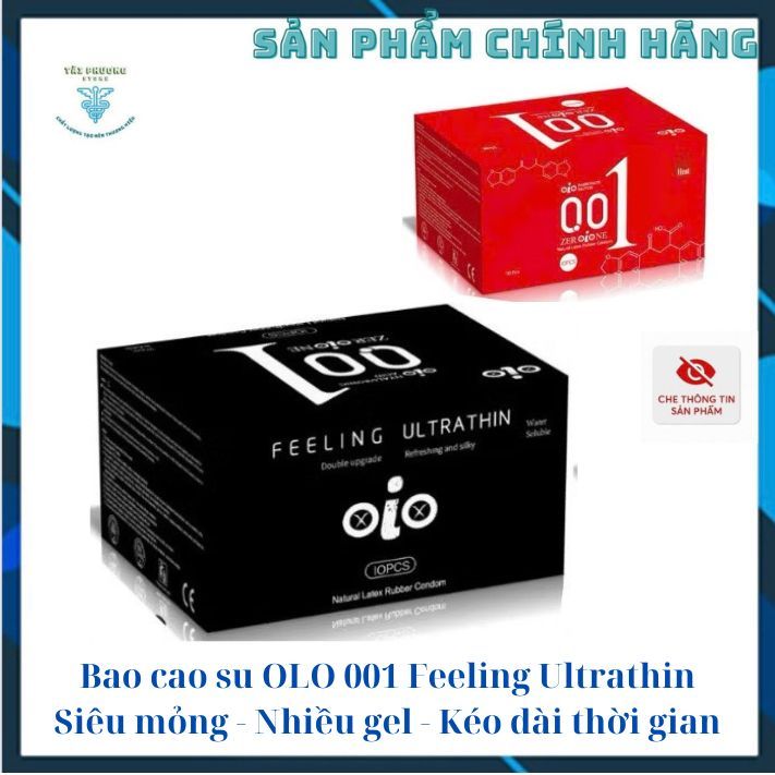 Bao cao su OiO 001 Feeling Ultrathin - Siêu mỏng - Nhiều gel - Kéo dài thời gian - Hộp 10 cái ...