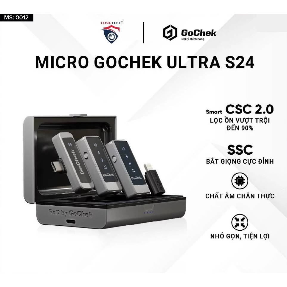 Mic Thu Âm Gochek GC-ULTRA S24 Kèm Hộp Sạc, Lọc Âm Vượt Trội ...
