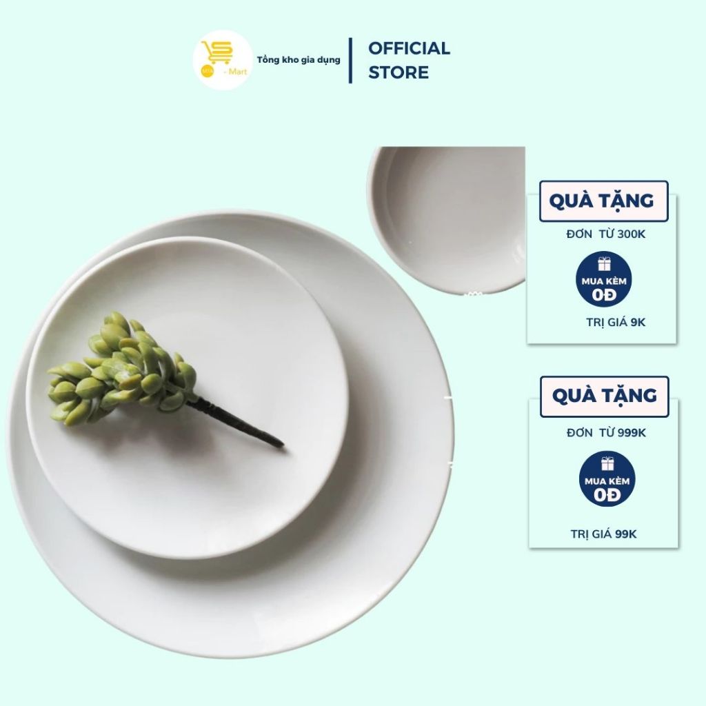 Dĩa Cạn Trắng Nhà Hàng Sứ CK Sang Trọng - Dĩa Chuẩn Kuo Đủ Size Cao Cấp ...