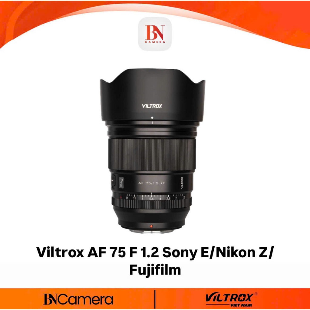[Có bảo hành] Viltrox AF 75mm F1.2 PRO for Fujifilm / Nikon / Sony | Shopee Việt Nam