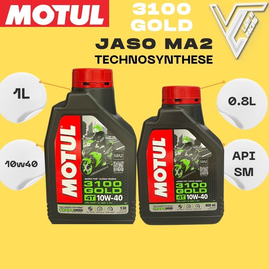 Nhớt xe số Motul 3100 Gold 10w40 dung tích 1L và 0.8L | Shopee Việt Nam