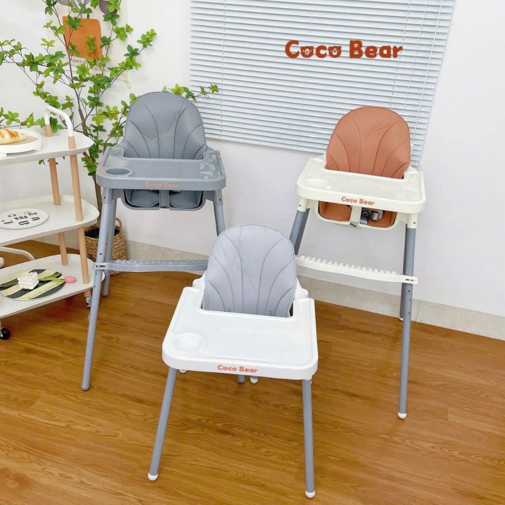 Ghế ăn dặm Coco Bear 2 tư thế cao thấp cho bé ăn dặm | Shopee Việt Nam