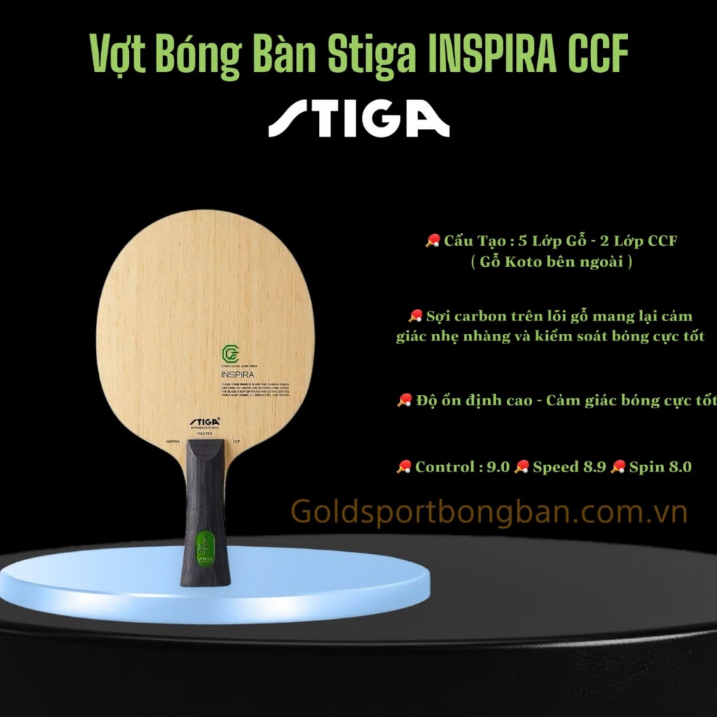 Vợt Bóng Bàn Stiga INSPIRA CCF CARBON - Hàng Chính Hãng Stiga | Shopee ...