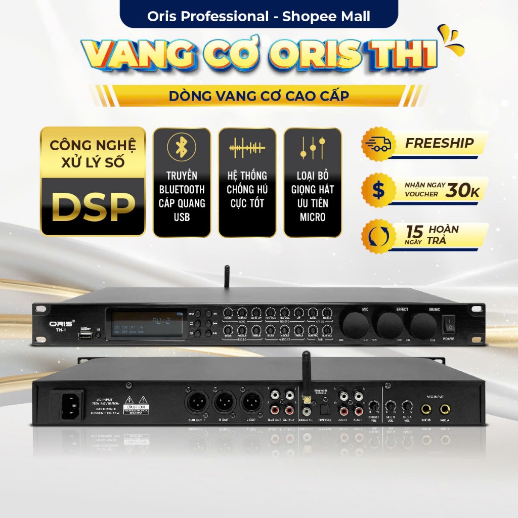 Vang cơ cao cấp chống hú tích hợp Bluetooth chính hãng ORIS TH1, Vang bảo hành chính hãng 12 ...