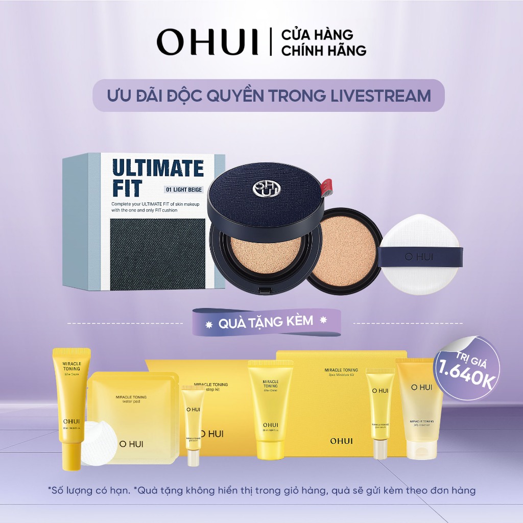 [KOL x OHUI] Phấn nước chuyên che phủ kiềm dầu bền màu OHUI Ultimate Longwear Jean Cushion SPF35 ...
