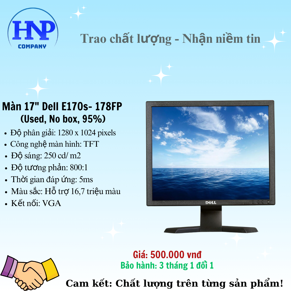 Màn hình 17" Dell E170s, E178FP Vuông (Used). | Shopee Việt Nam