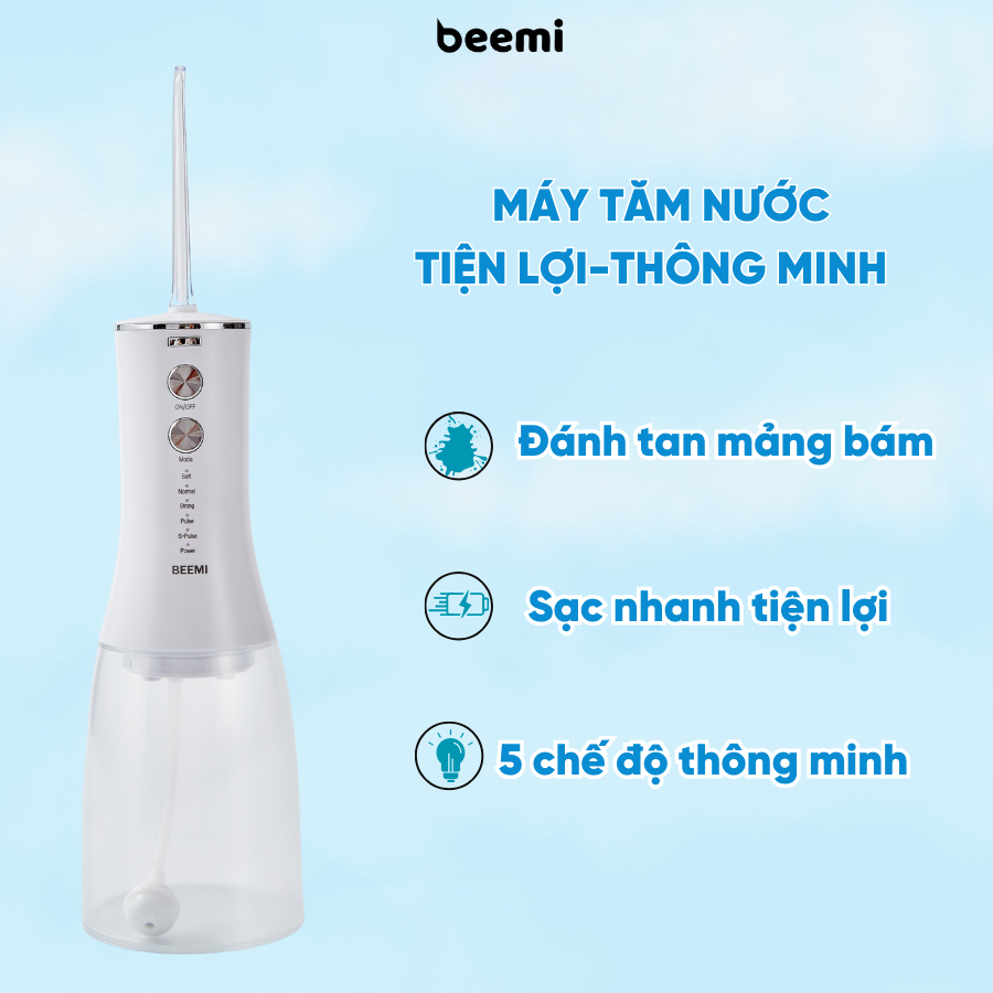 Máy Tăm Nước Thông Minh Cầm Tay Beemi- 5 Chế Độ, Sạch Từng Kẽ Răng ...