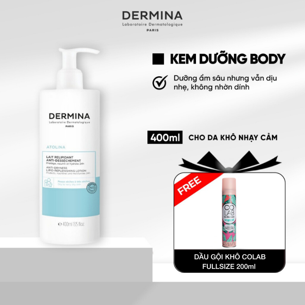 Kem dưỡng ẩm body làm dịu và giảm kích ứng Dermina Lipid-Replenishing ...