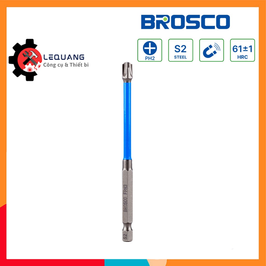 Mũi vít vặn ốc CB Brosco – BRE70FPH3110 xanh cho thợ điện FPH3 x 110mm ...