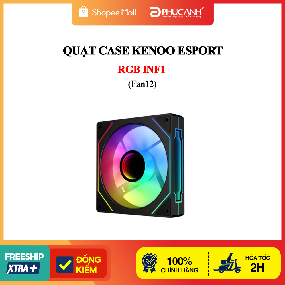 Quạt case KENOO ESPORT RGB INF1 (Fan12) - Màu Đen | Shopee Việt Nam