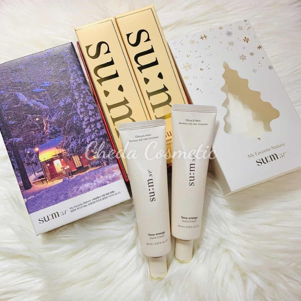 Set Kem Dưỡng Da Tay Mẫu Mới Sum Time energy Hand Cream Special Set 60mlx2. | Shopee Việt Nam