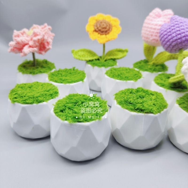 Chậu cắm hoa hoạ tiết Kim cương 4.5x5.6cm cắm hoa handmade trang trí ...